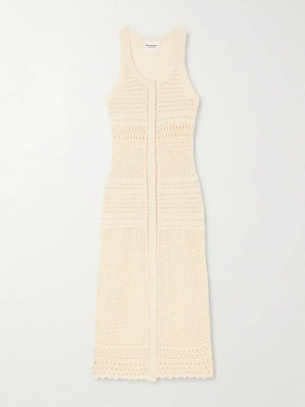 MARANT ETOILE Zaro Open-knit Maxi Dress - Neutrals