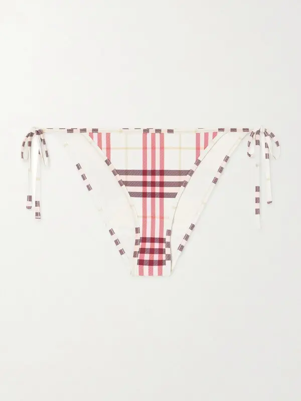 Burberry Sadie Checked Bikini Briefs - Pink