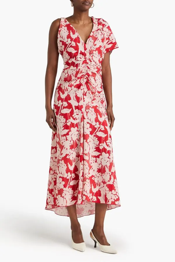 Victoria Beckham Floral-print Stretch-crepe Maxi Dress