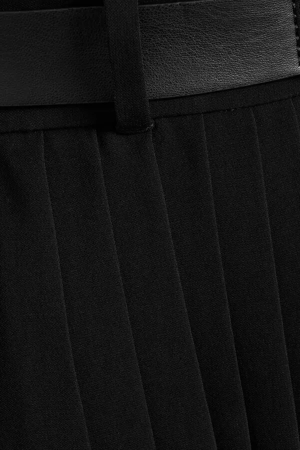 Max Mara Savana Pleated Crepe Skirt