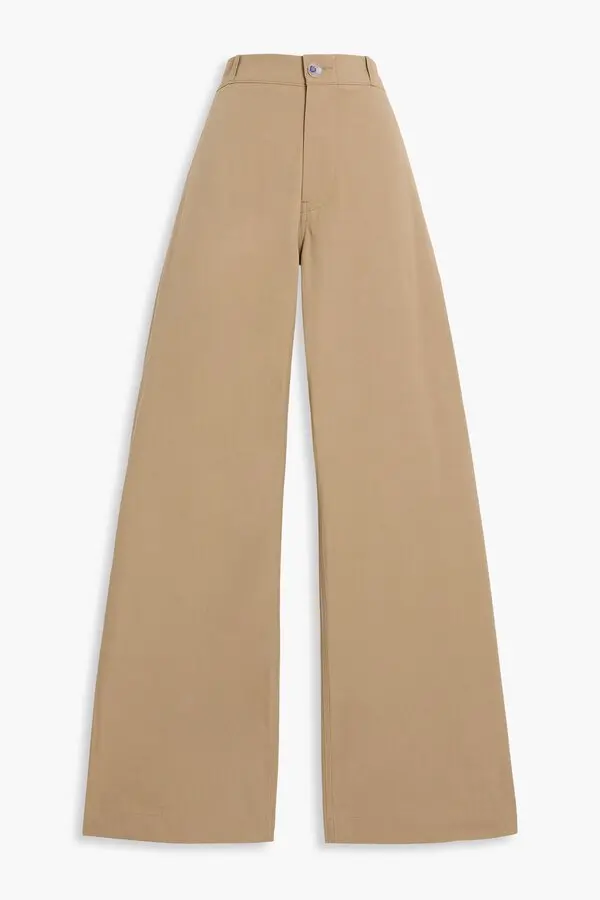 THE ELDER STATESMAN Silvano Cotton-twill Wide-leg Pants