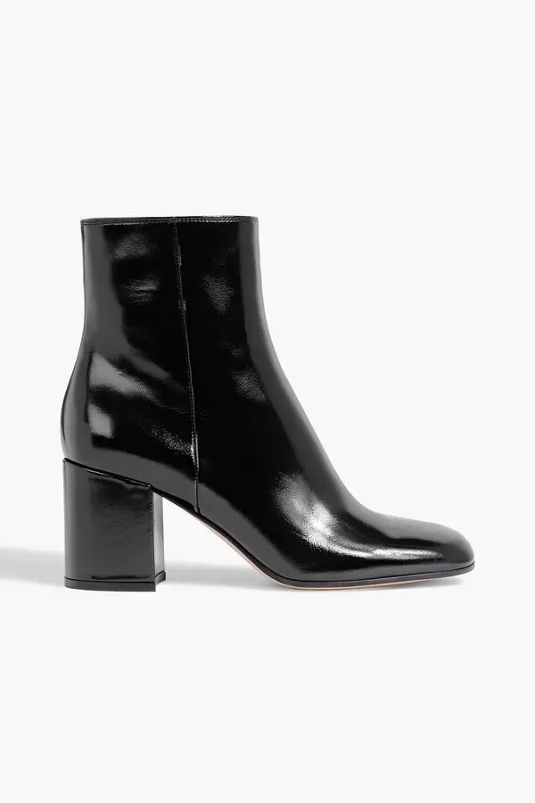 GIANVITO ROSSI Joelle Patent-leather Ankle Boots - Black