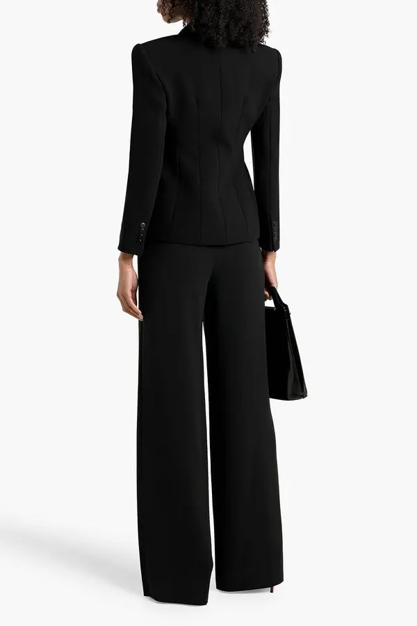 Max Mara Double-breasted Crepe Blazer - Black