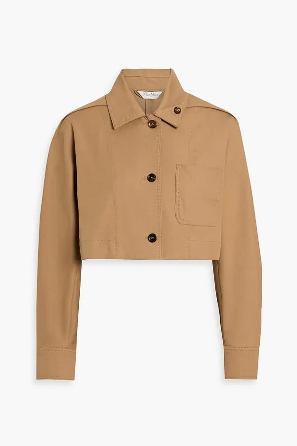 Max Mara Smalto Cropped Cotton-blend Twill Jacket