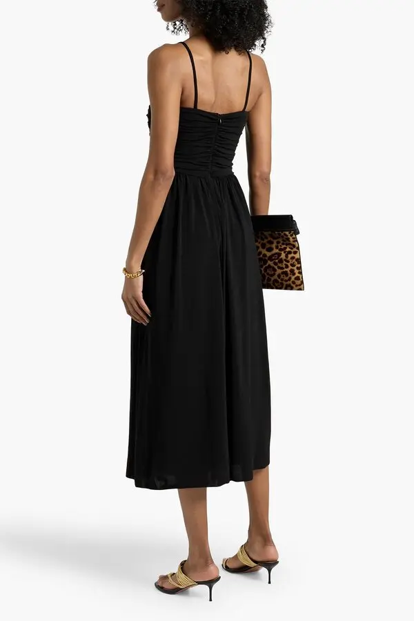 Max Mara Ghia Gathered Stretch-jersey Midi Dress