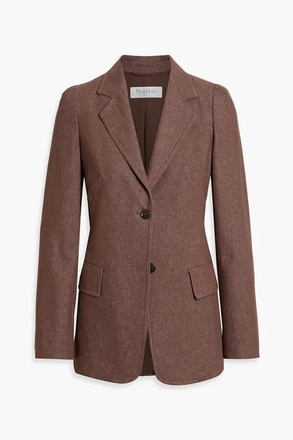 Max Mara Agguati Denim Blazer - Brown