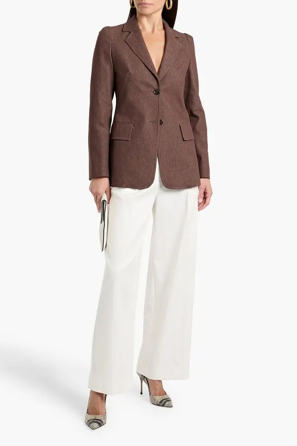 Max Mara Agguati Denim Blazer - Brown
