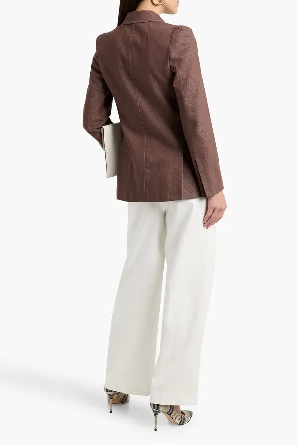 Max Mara Agguati Denim Blazer - Brown