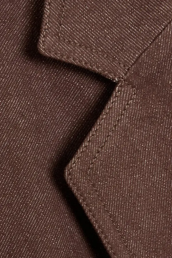 Max Mara Agguati Denim Blazer - Brown