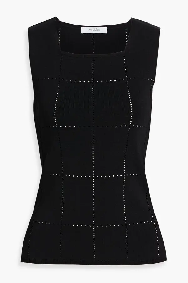 Max Mara Ugolina Pointelle-knit Tank