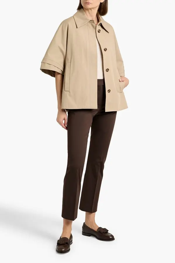 Max Mara Parole Cotton-twill Jacket - Neutral