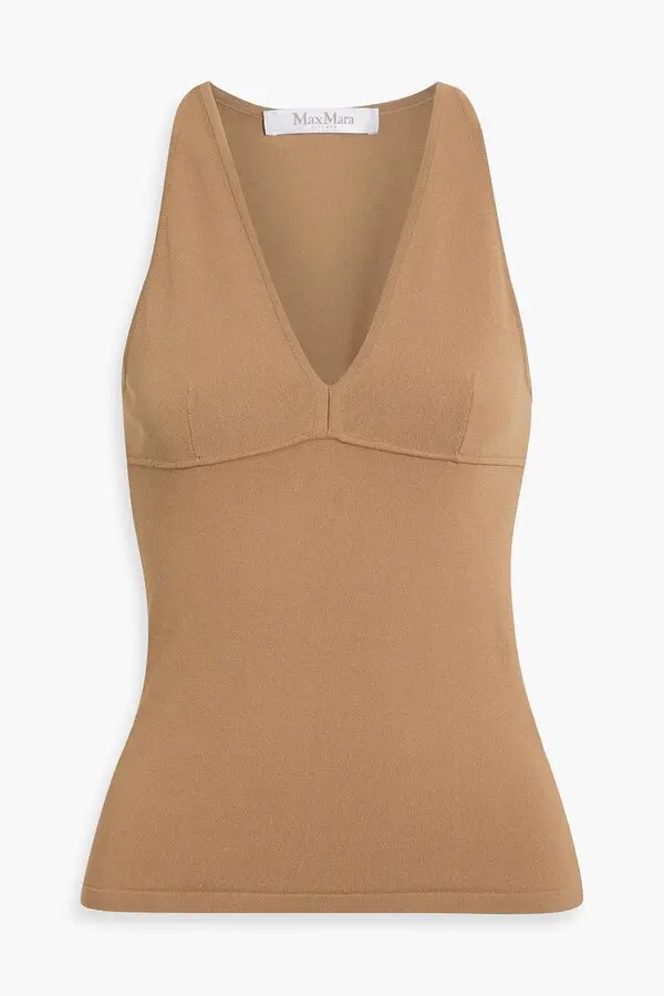 Max Mara Armida Stretch-knit Tank - Camel