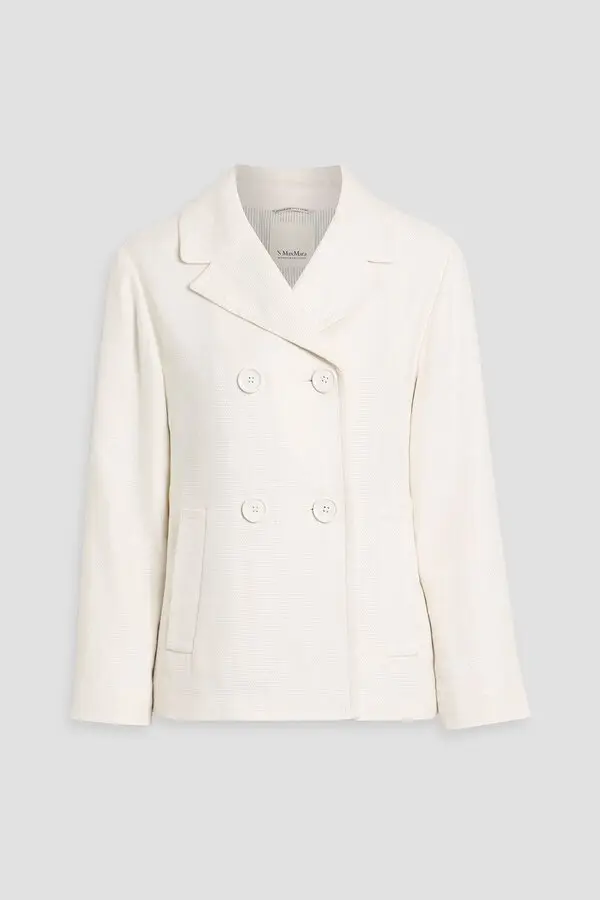 Max Mara Kasia Double-breasted Linen-blend Tweed Jacket