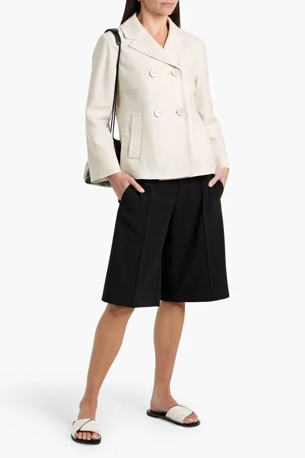 Max Mara Kasia Double-breasted Linen-blend Tweed Jacket