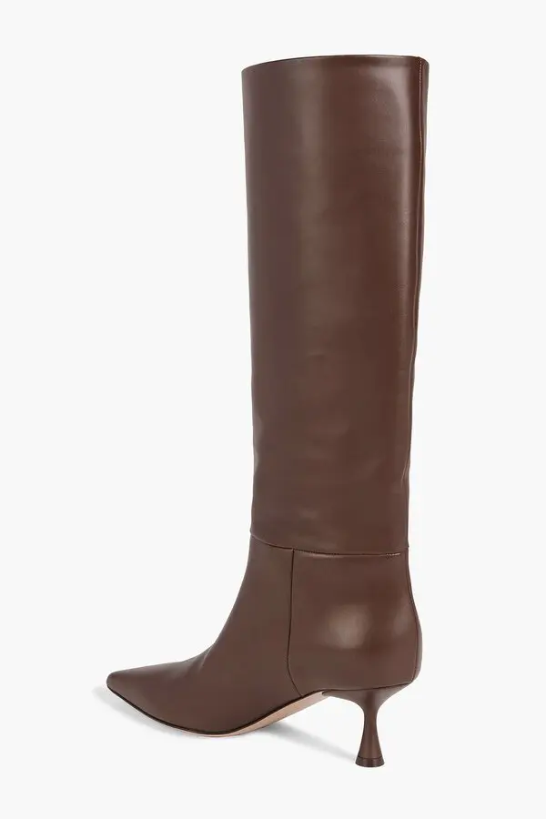 GIANVITO ROSSI Joyce Leather Knee Boots - Brown
