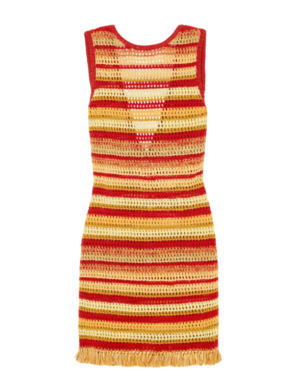 Escvdo Nevado Crocheted Mini Dress - Red
