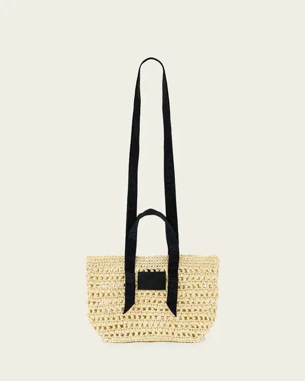 ALLSAINTS Celayne Crochet Woven Tote - White