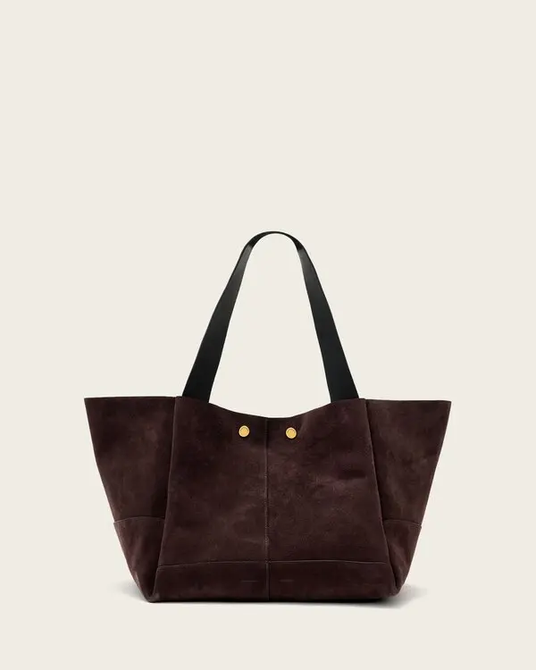 ALLSAINTS Rosalie Large Suede Tote Bag - Red