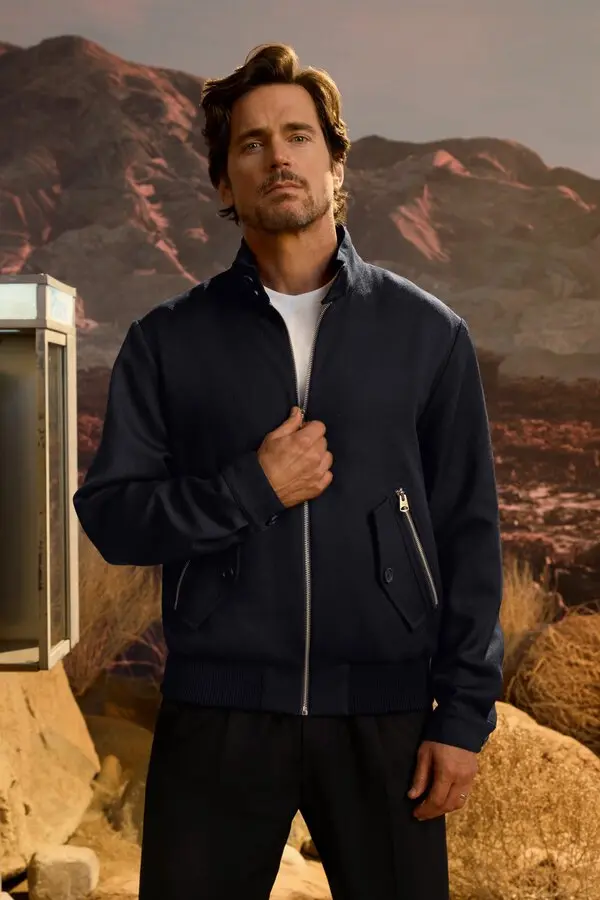 Mackage Wool Gabardine Blouson Jacket - Navy