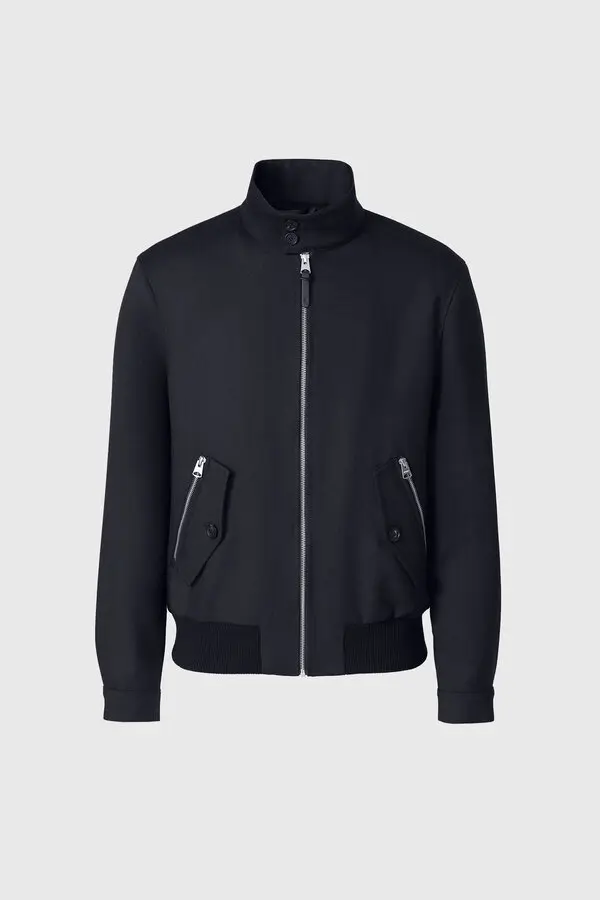 Mackage Wool Gabardine Blouson Jacket - Navy