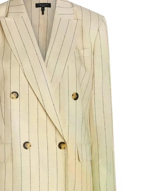 Rag & Bone Emile Pinstriped Blazer - Neutrals