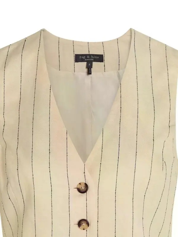 Rag & Bone Striped Buttoned Vest
