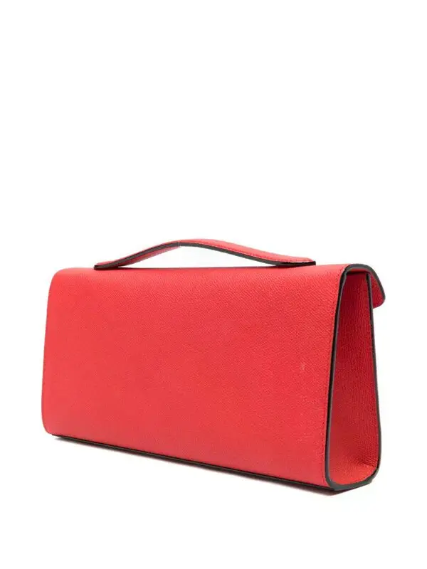 VALEXTRA Iside Flap Clutch - Red