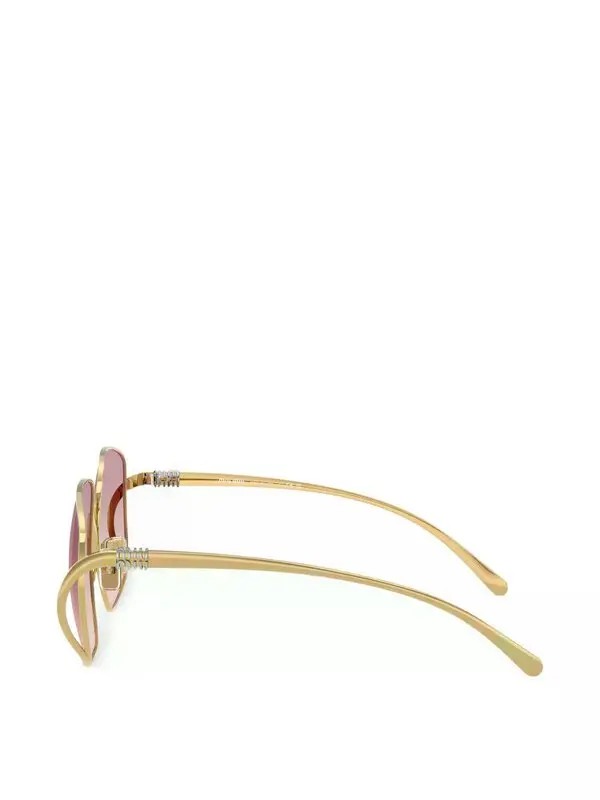 Miu Miu Square-frame Sunglasses - Gold