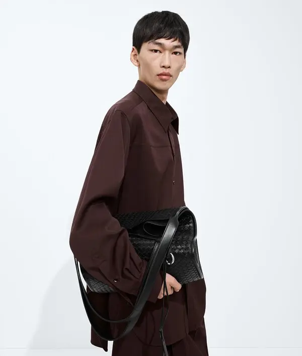 Bottega Veneta Intrecciato Nappa Supple Tote Bag - Black
