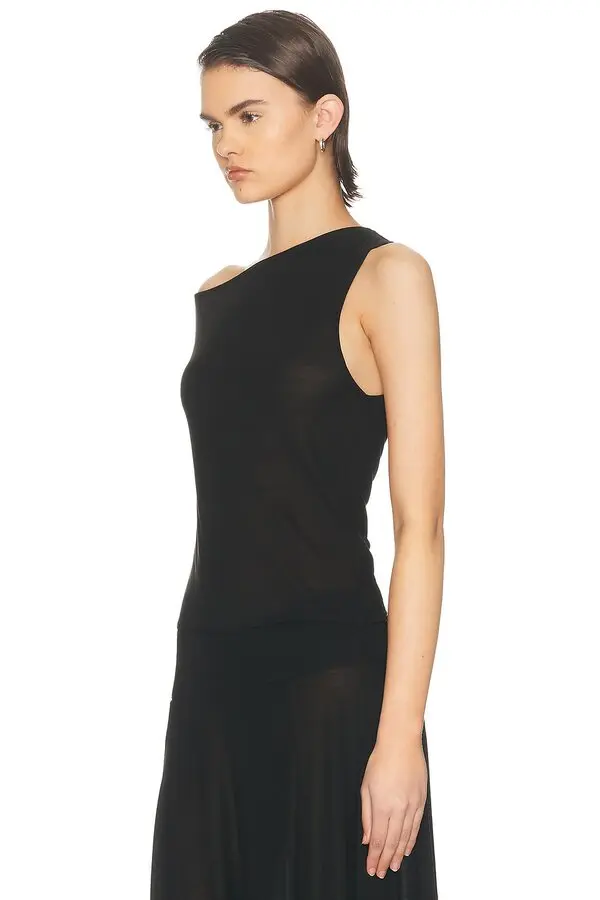ST. AGNI Fine Jersey Asymmetrical Top