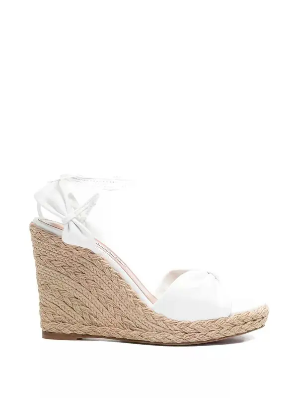 AQUAZZURA Bow Tie Wedge Heeled Espadrilles - White