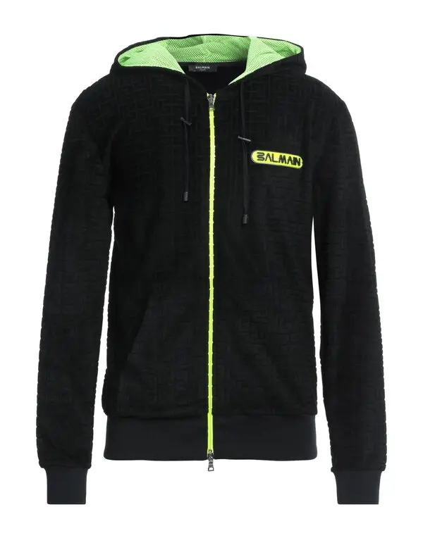 Balmain Hooded Sweatshirt With Logo And Zip Fastening