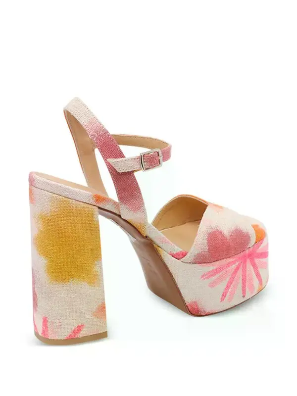 CastaÑer Patterned Buckle Sandals - White