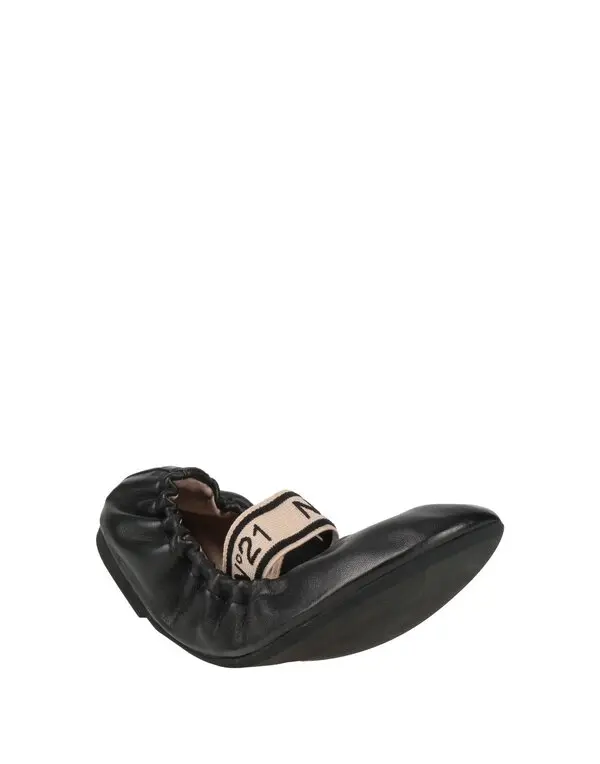 N°21 Leather Ballet Flats - Black
