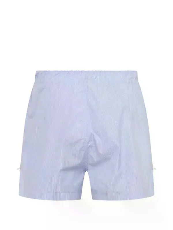 Martine Rose Lace Striped Shorts - Blue