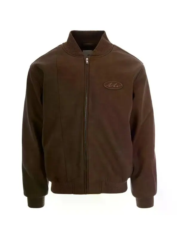 ARTE ANTWERP Embroidered Bomber Jacket - Brown