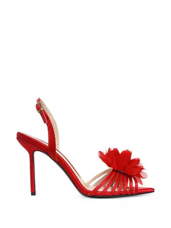GINISSIMA Julia Heeled Sandals - Red