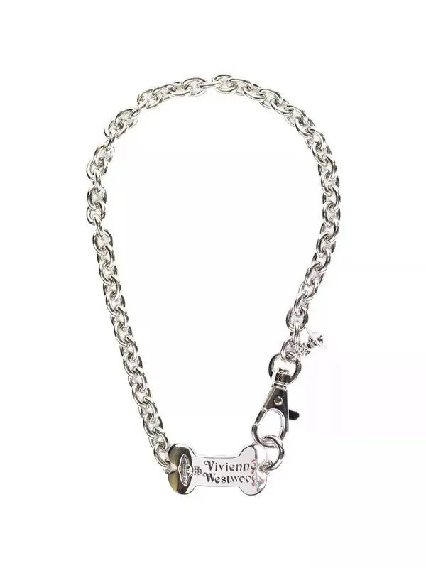 VIVIENNE WESTWOOD Dog Tag Chain Bracelet - Silver