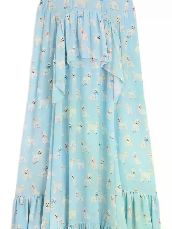 Fiorucci Poodle-print Maxi Dress - Blue