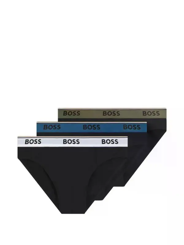 BOSS Logo-waistband Briefs - Black