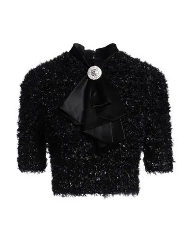 Balmain Short Sleeve Embellished Knit Top