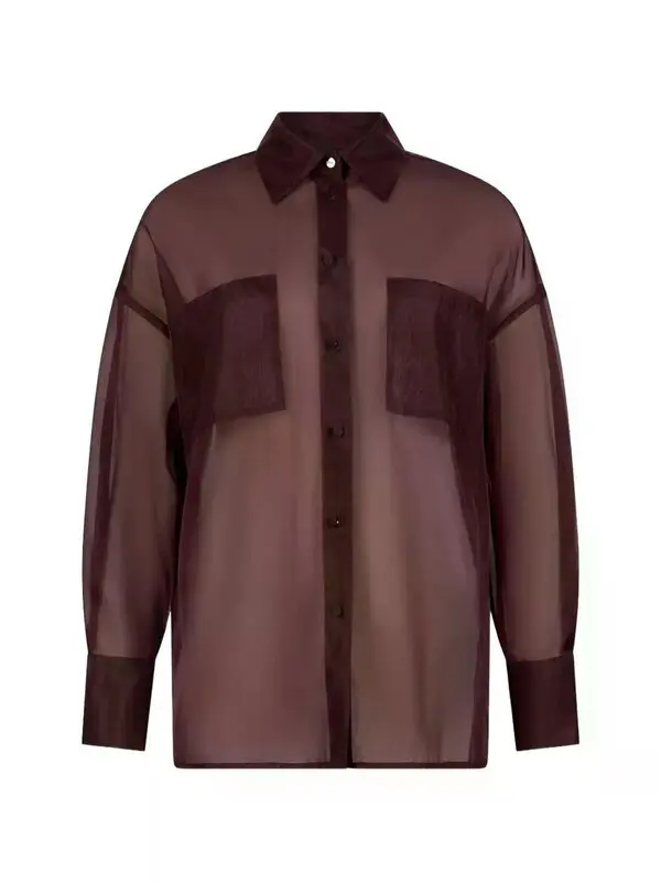 Liu Jo Organza Button-down Shirt - Brown