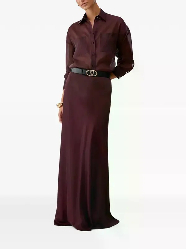 Liu Jo Organza Button-down Shirt - Brown