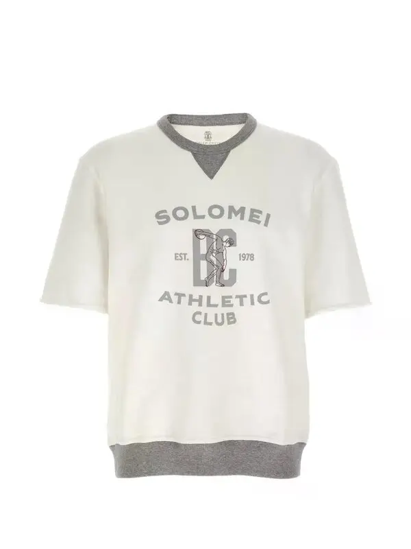 Brunello Cucinelli Short-sleeved Sweatshirt - White