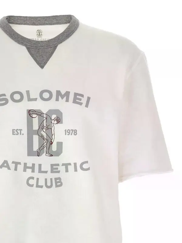 Brunello Cucinelli Short-sleeved Sweatshirt - White