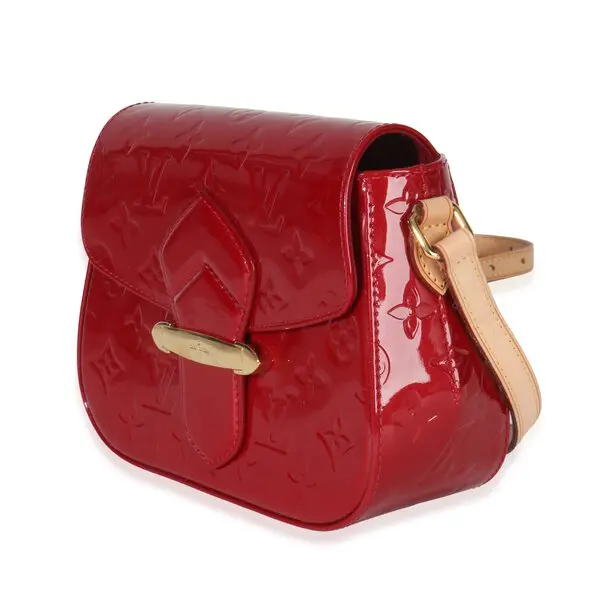 LOUIS VUITTON Pomme D'amour Monogram Vernis Bellflower Pm - Red