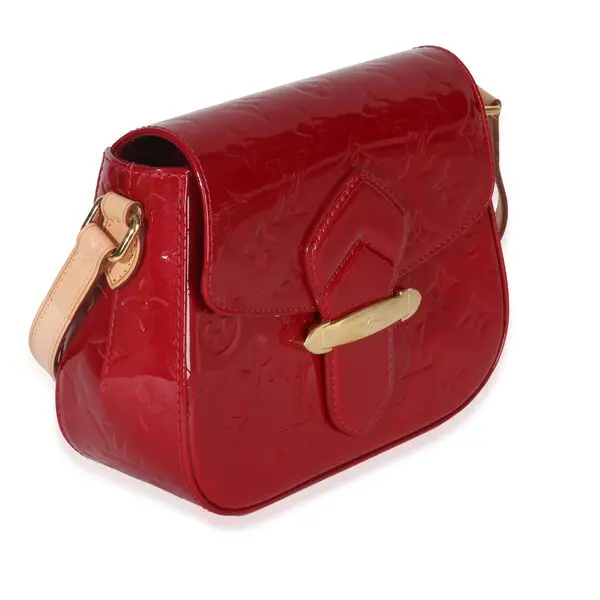 LOUIS VUITTON Pomme D'amour Monogram Vernis Bellflower Pm - Red