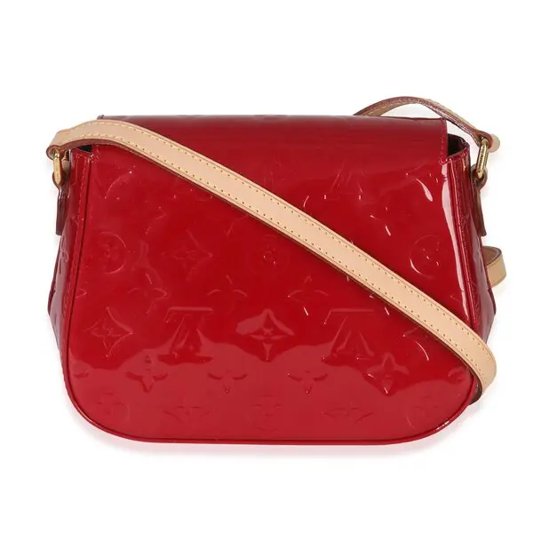 LOUIS VUITTON Pomme D'amour Monogram Vernis Bellflower Pm - Red