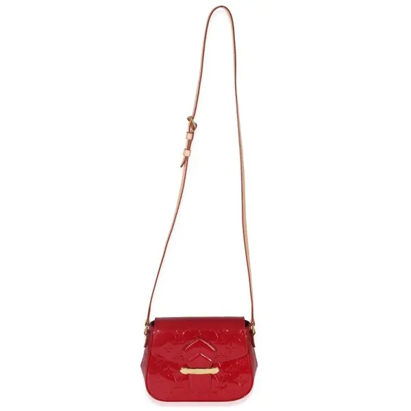 LOUIS VUITTON Pomme D'amour Monogram Vernis Bellflower Pm - Red