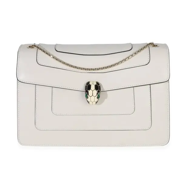 BVLGARI Serpenti Forever Shoulder Bag - White